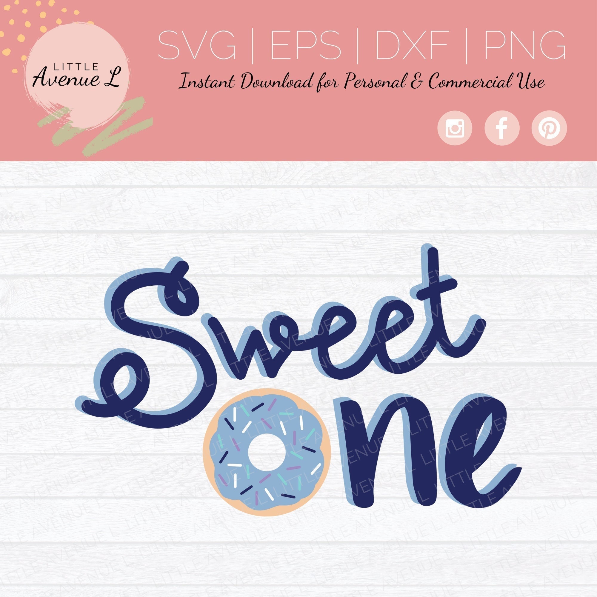 Donut Birthday SVG | Sweet One SVG | Blue | Donut Cut File | First ...