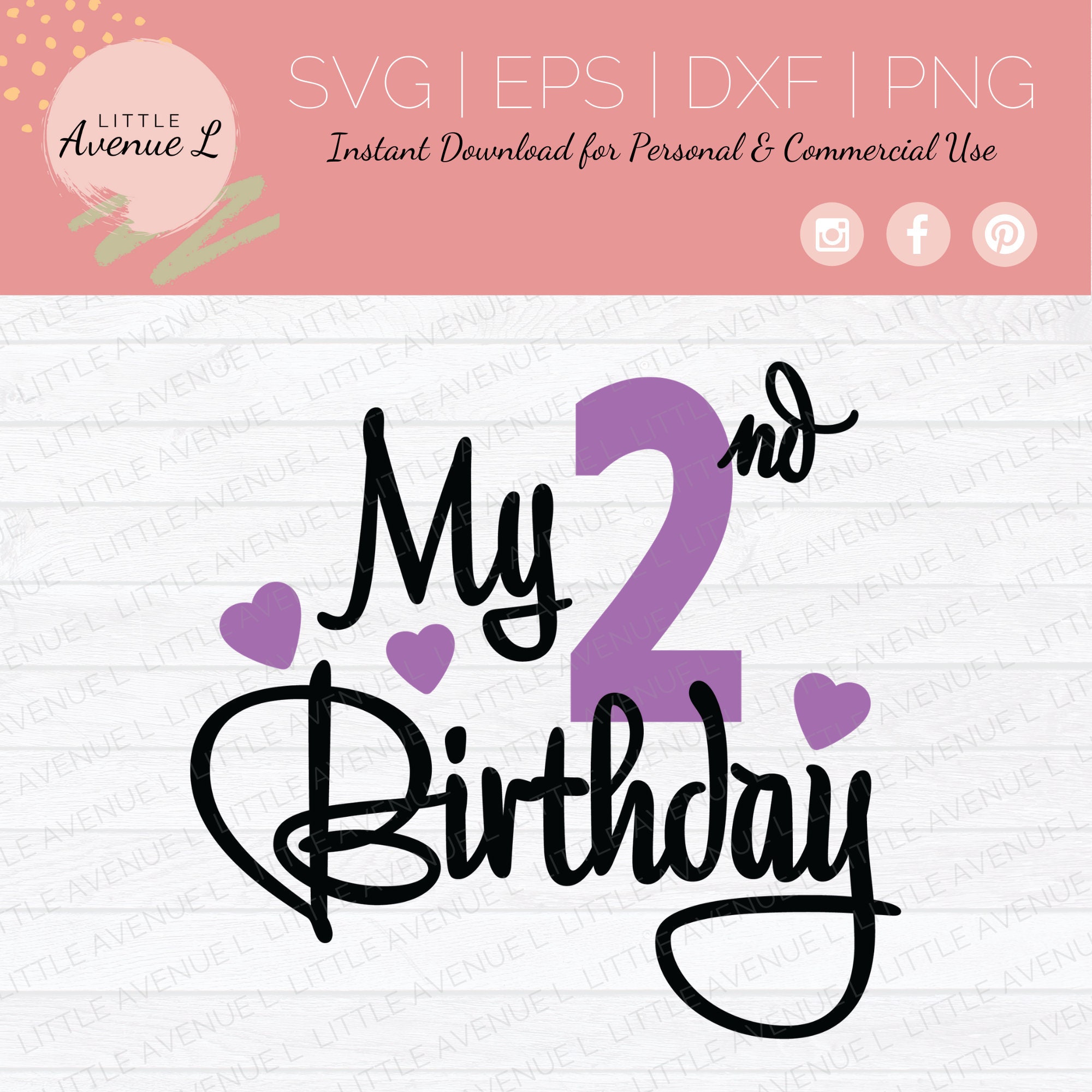 My Second Birthday SVG Birthday Cut File Birthday SVG | Etsy