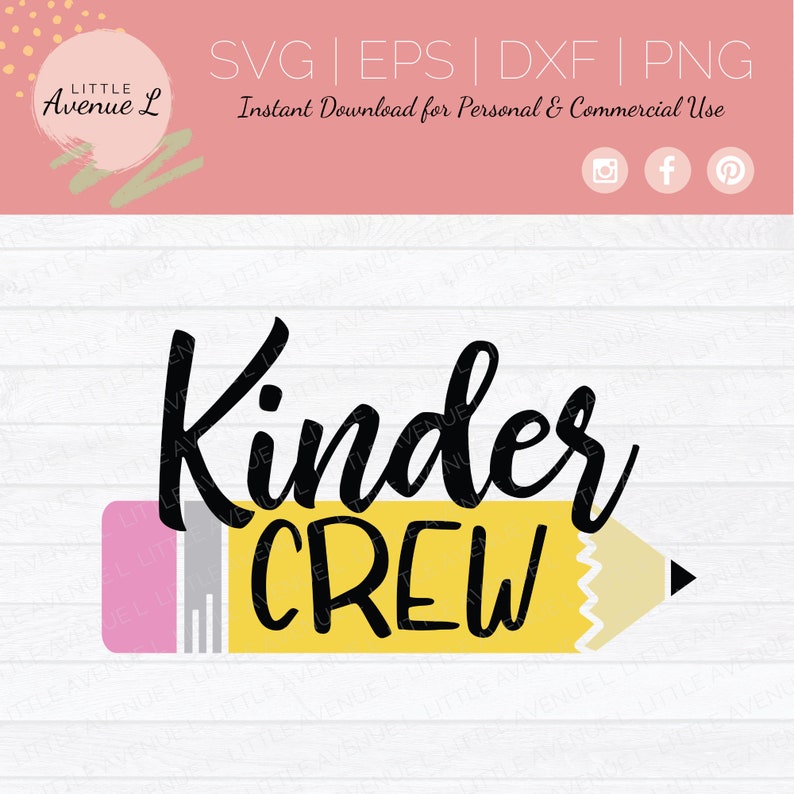 Kinder Crew SVG Kindergarten SVG Kindergarten Cut File - Etsy