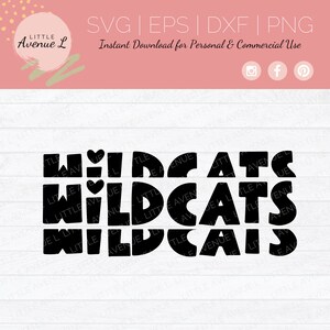 Wildcats Svg Wildcats Cut File Wildcats Png School Svg Team Svg Stacked ...
