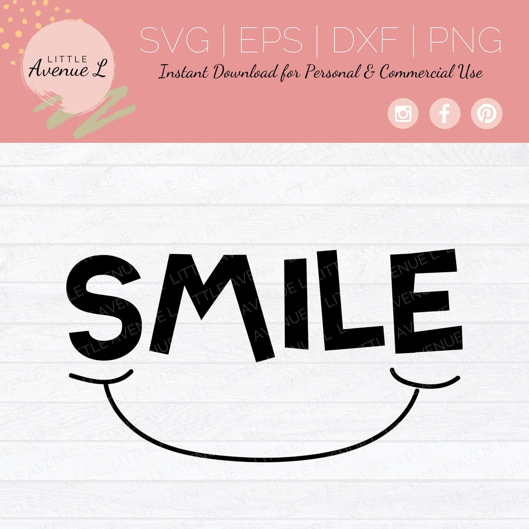 Smile SVG | Smile Cut File | Smile PNG | Smile - Etsy