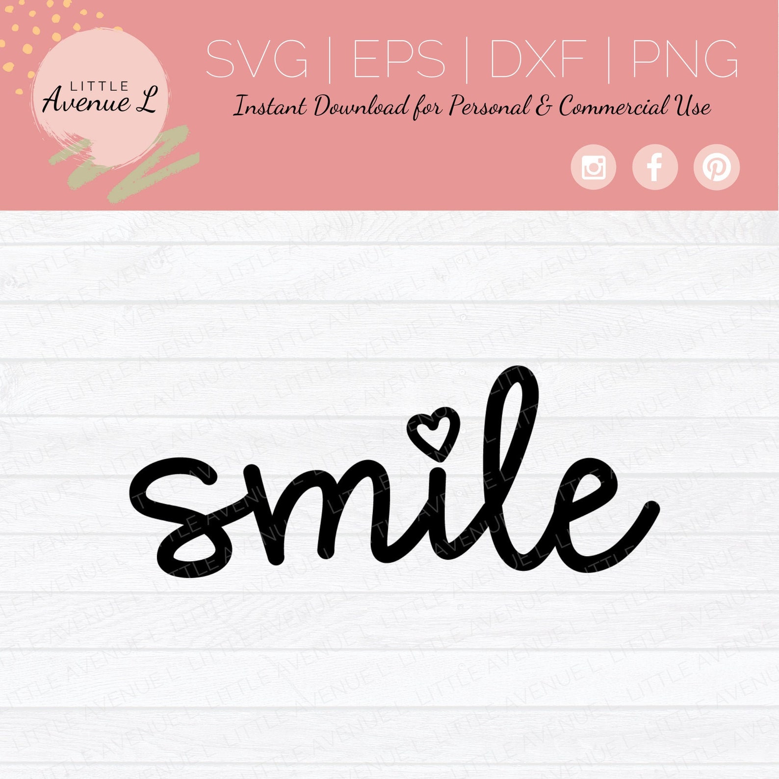 Smile SVG | Smile Cut File | Smile With Small Heart SVG | Smile PNG ...
