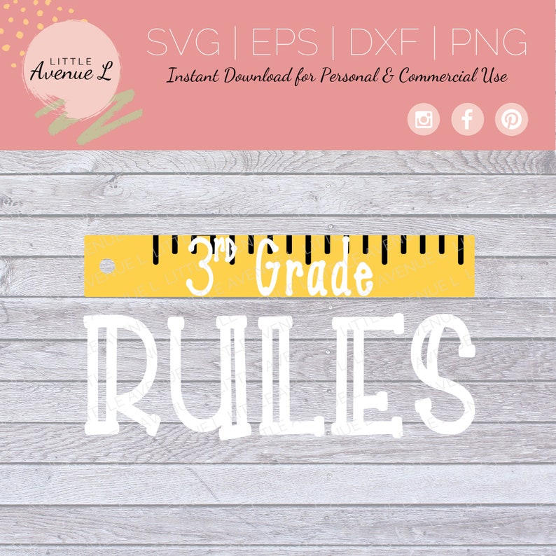 3rd Grade Rules SVG Ruler SVG Third Grade SVG Teacher - Etsy