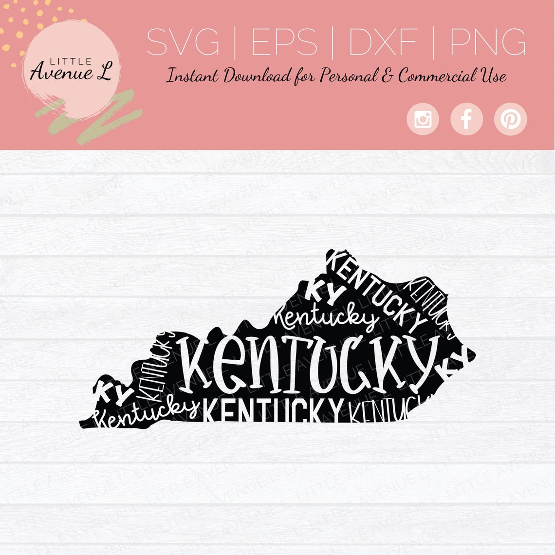 Kentucky SVG Typography SVG Typography Design Kentucky - Etsy