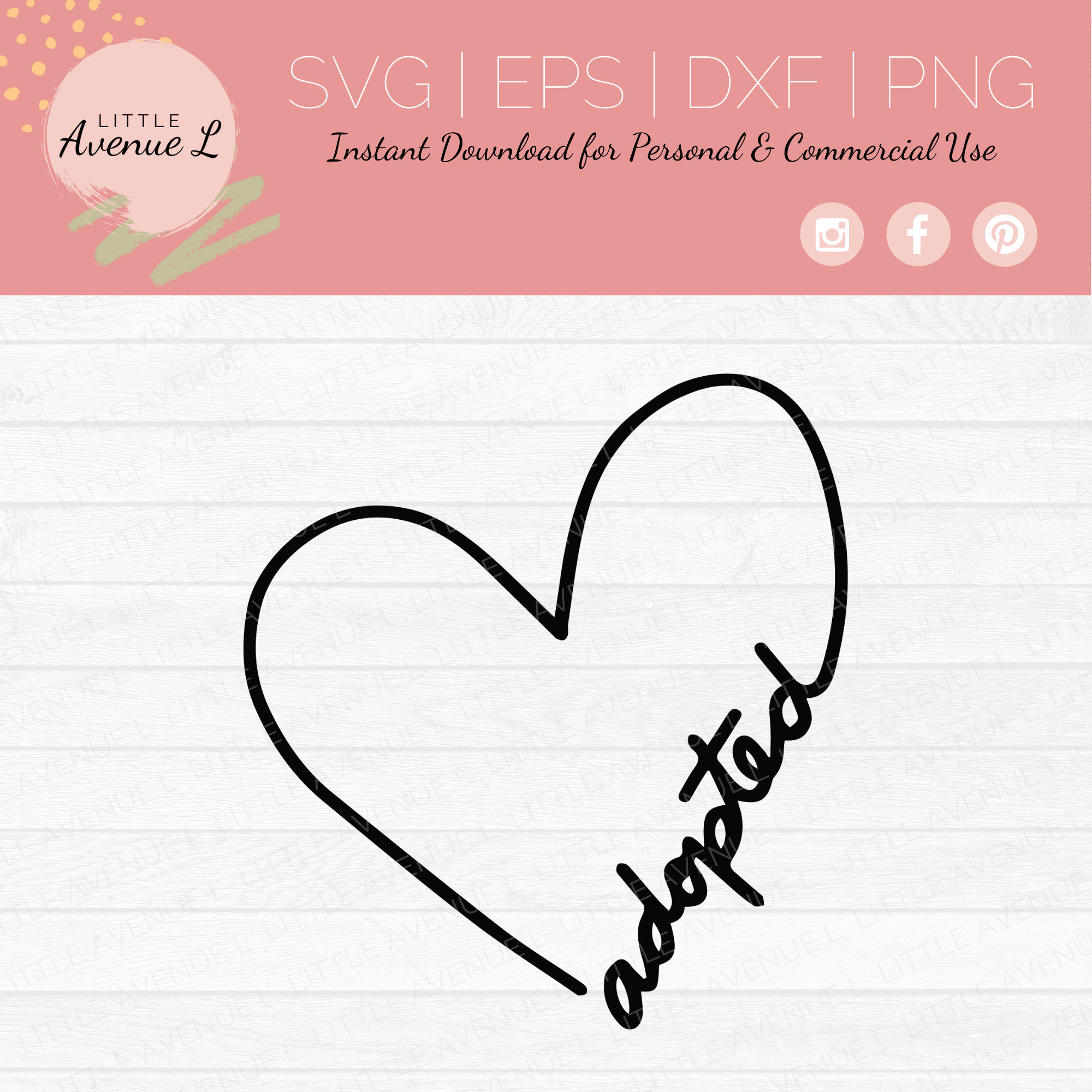 Adoption SVG Adoption Cut File Adopted SVG Heart Svg - Etsy