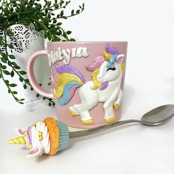 Personalized Mug Unicorn Custom Mug And Spoon Unicorn Etsy