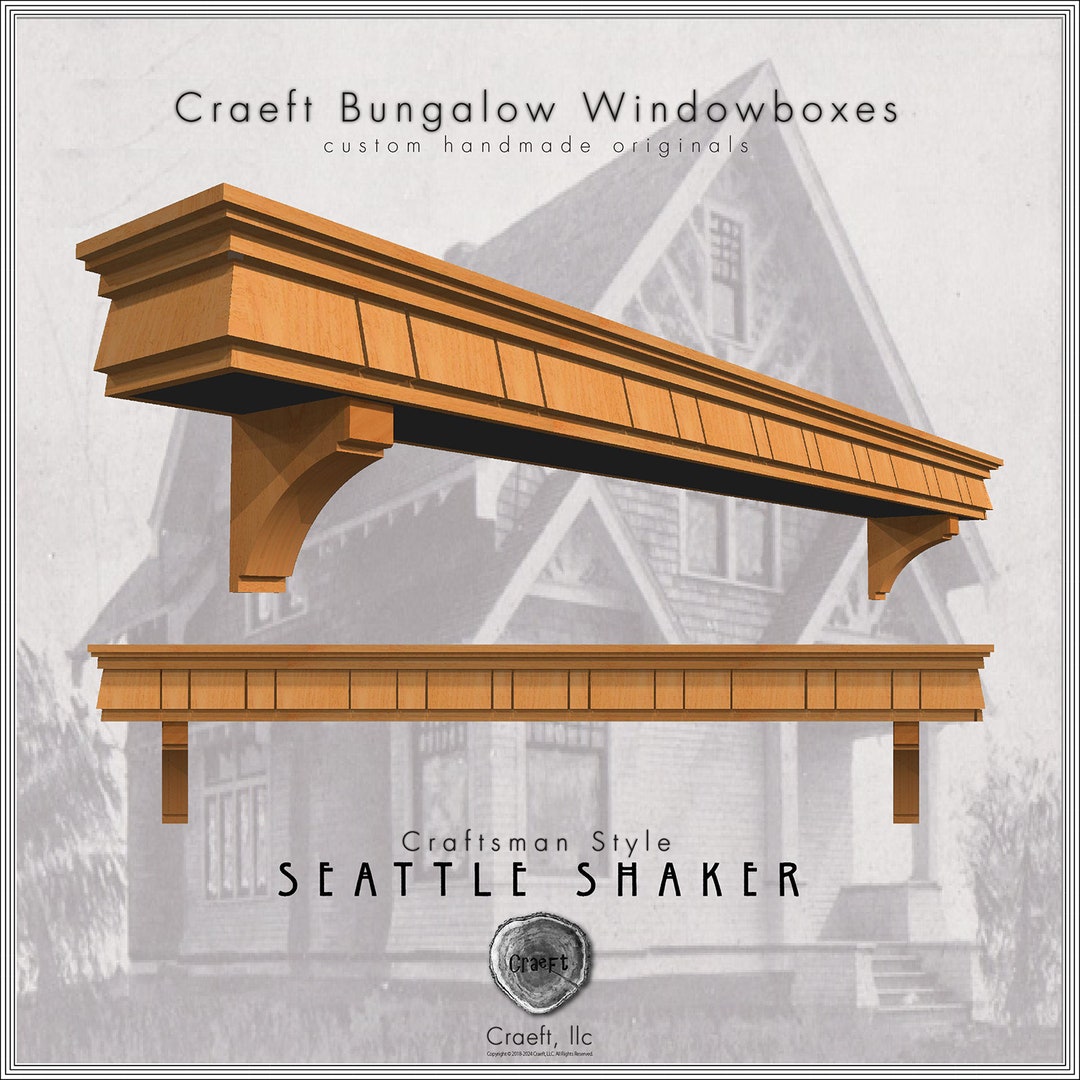 Craftsman Style Windowbox - Seattle Shaker - Etsy