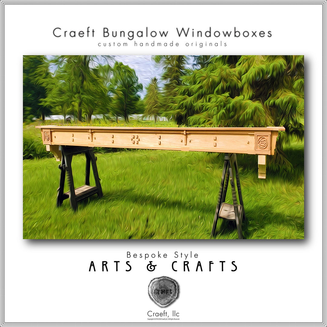 Bespoke Bungalow Style Windowbox – Arts & Crafts - Small Single Piece ...