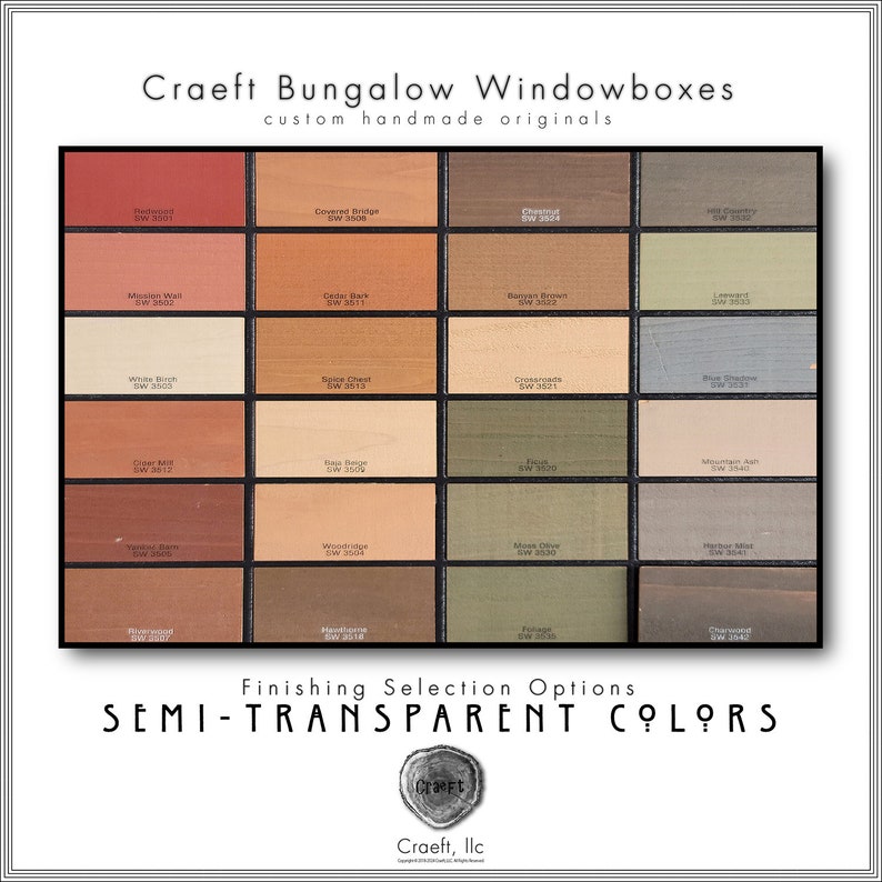 Windowbox Finishing - Semi-transparent Stain - Etsy