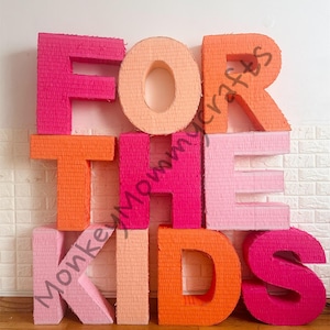 Letter Number Alphabet Pinata, Table Letter Decor, Custom Letter ...