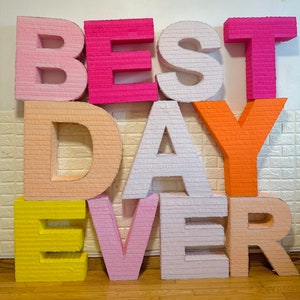 Letter Number Alphabet Pinata, Table Letter Decor, Custom Letter ...