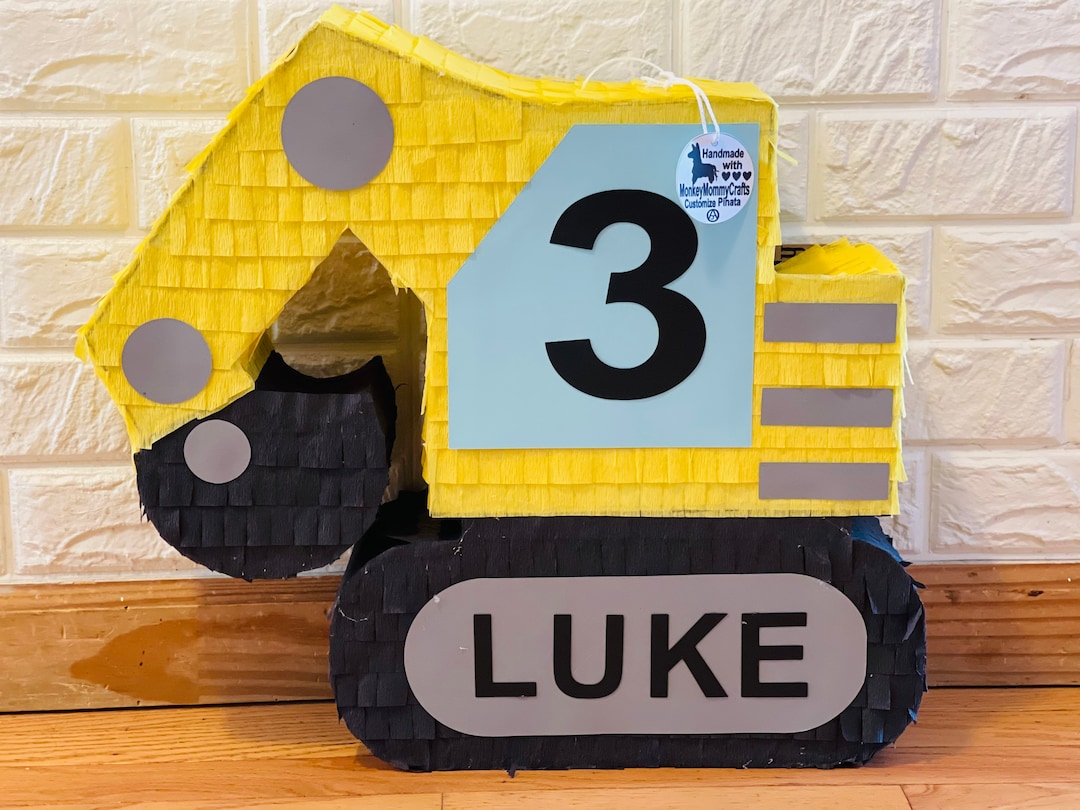 Excavator Pinata, Construction Pinata Birthday Theme Pinata - Etsy