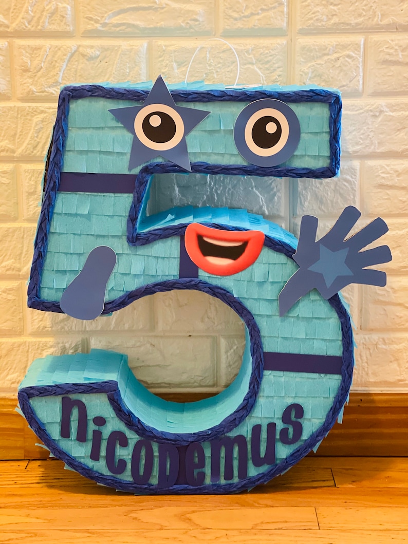 N Blocks Number 5 Pinata Custom Number Pinata & Personalized - Etsy