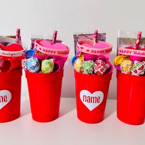 Ready to Ship Filled Valentine Goodie Bags, Mini Valentines Basket ...