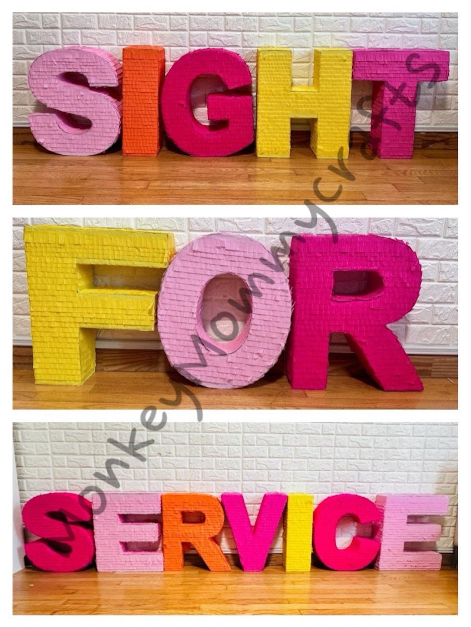 Letter Number Alphabet Pinata, Table Letter Decor, Custom Letter ...
