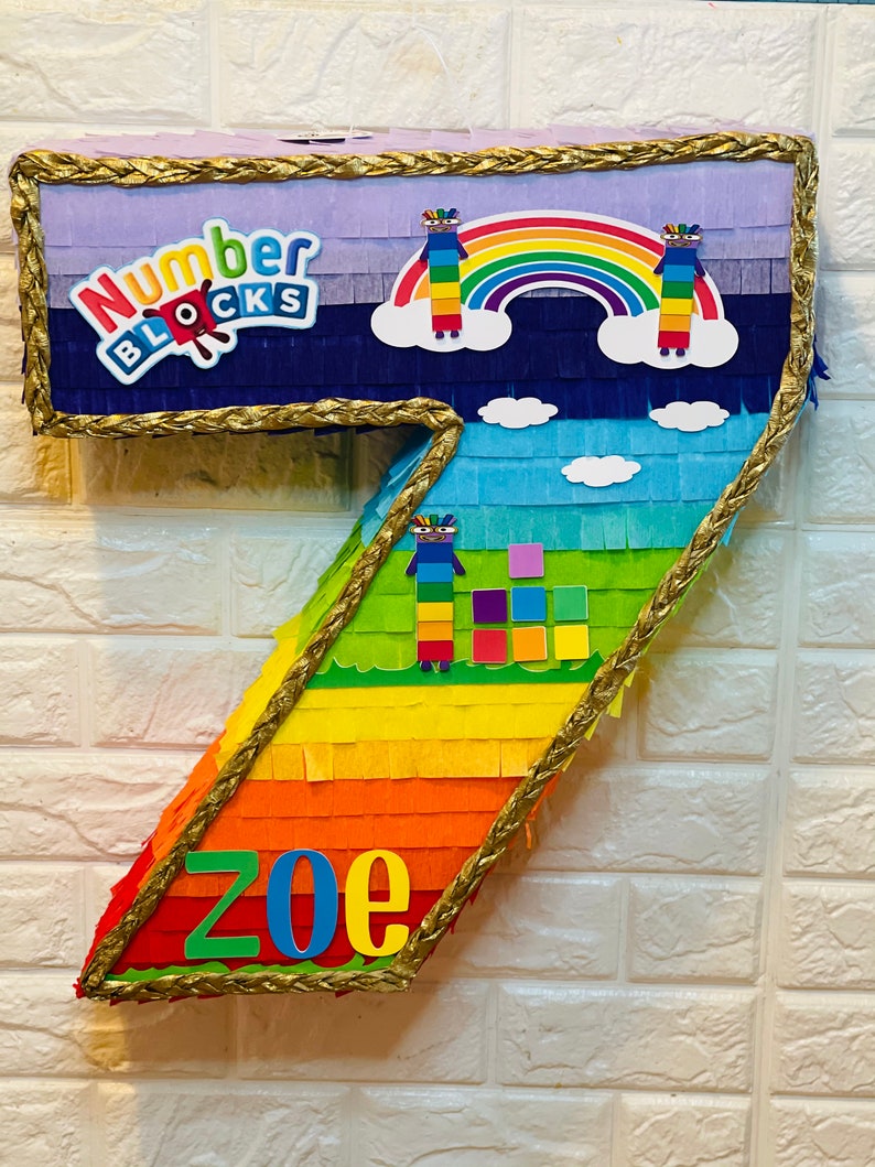 Number 4 Number Blocks Pinata Custom Number Pinata & - Etsy