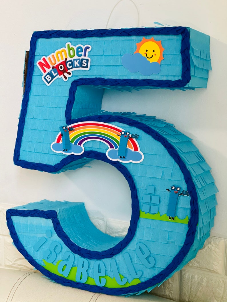 Number 4 Number Blocks Pinata Custom Number Pinata & - Etsy