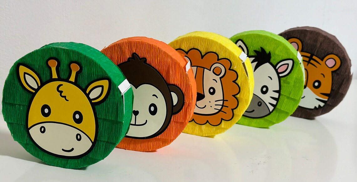 Safari Jungle Wild Animals Mini Piñata Tiger Mini Piñata - Etsy