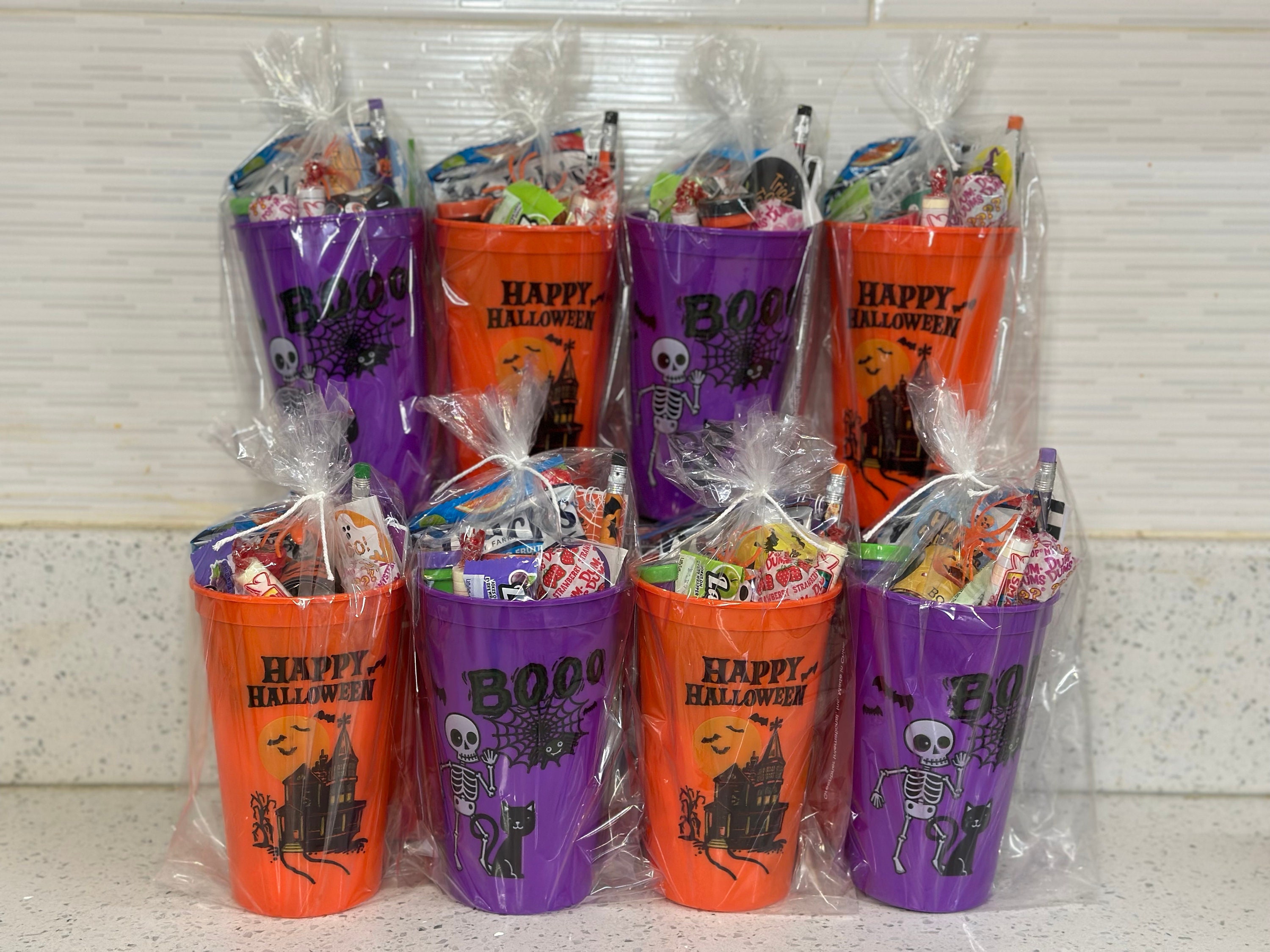 Ready to Ship Filled Halloween Goodie Bags Trick or Treat Basket Kids Halloween Party Favors Halloween Treat Bags Etsy