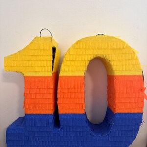 Double Digits Pinata, Double Number Pinata, Number Pinata, 3 Colors ...