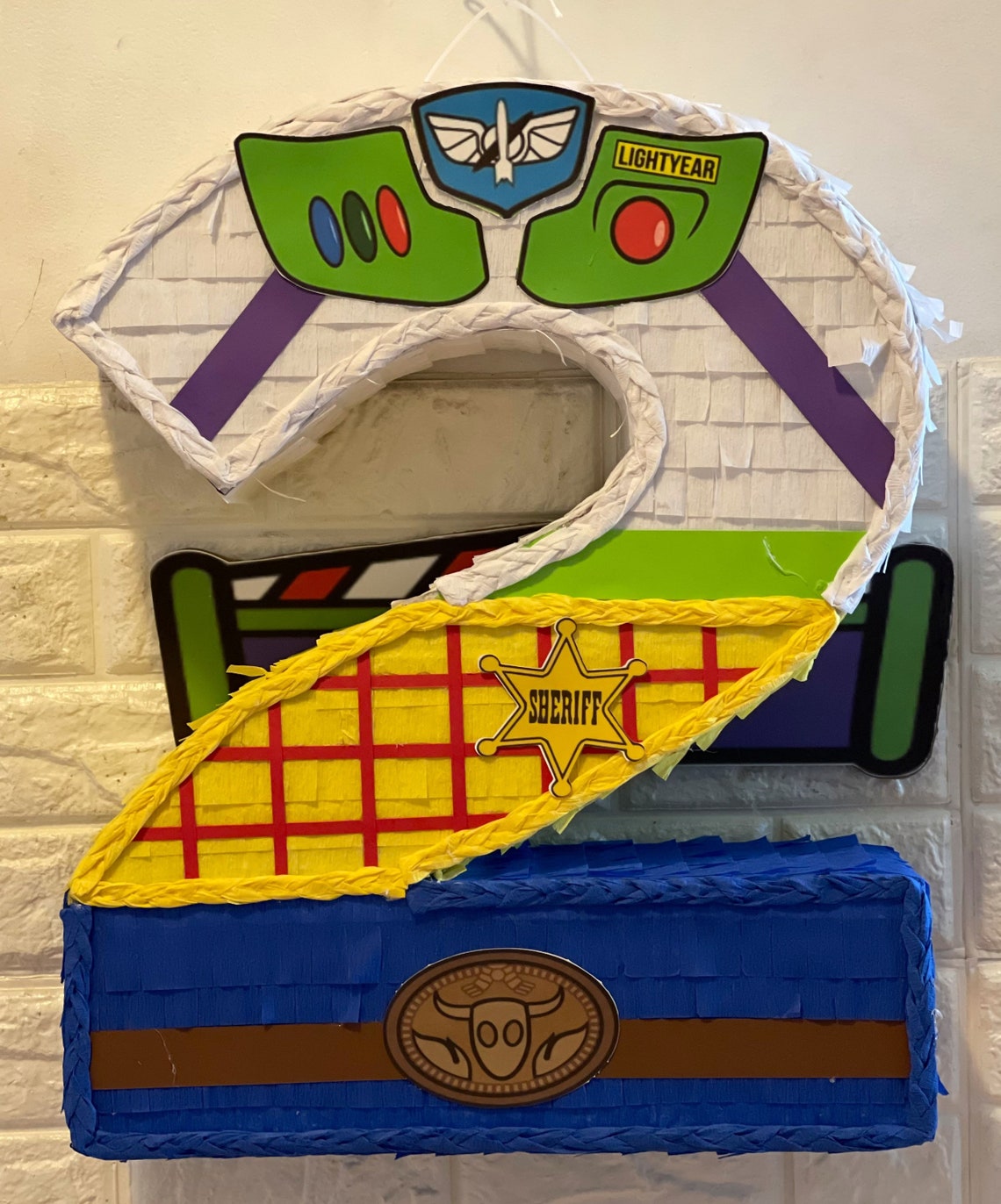 Number 4 Pinata Custom Number Pinata Woody and Lightyear - Etsy