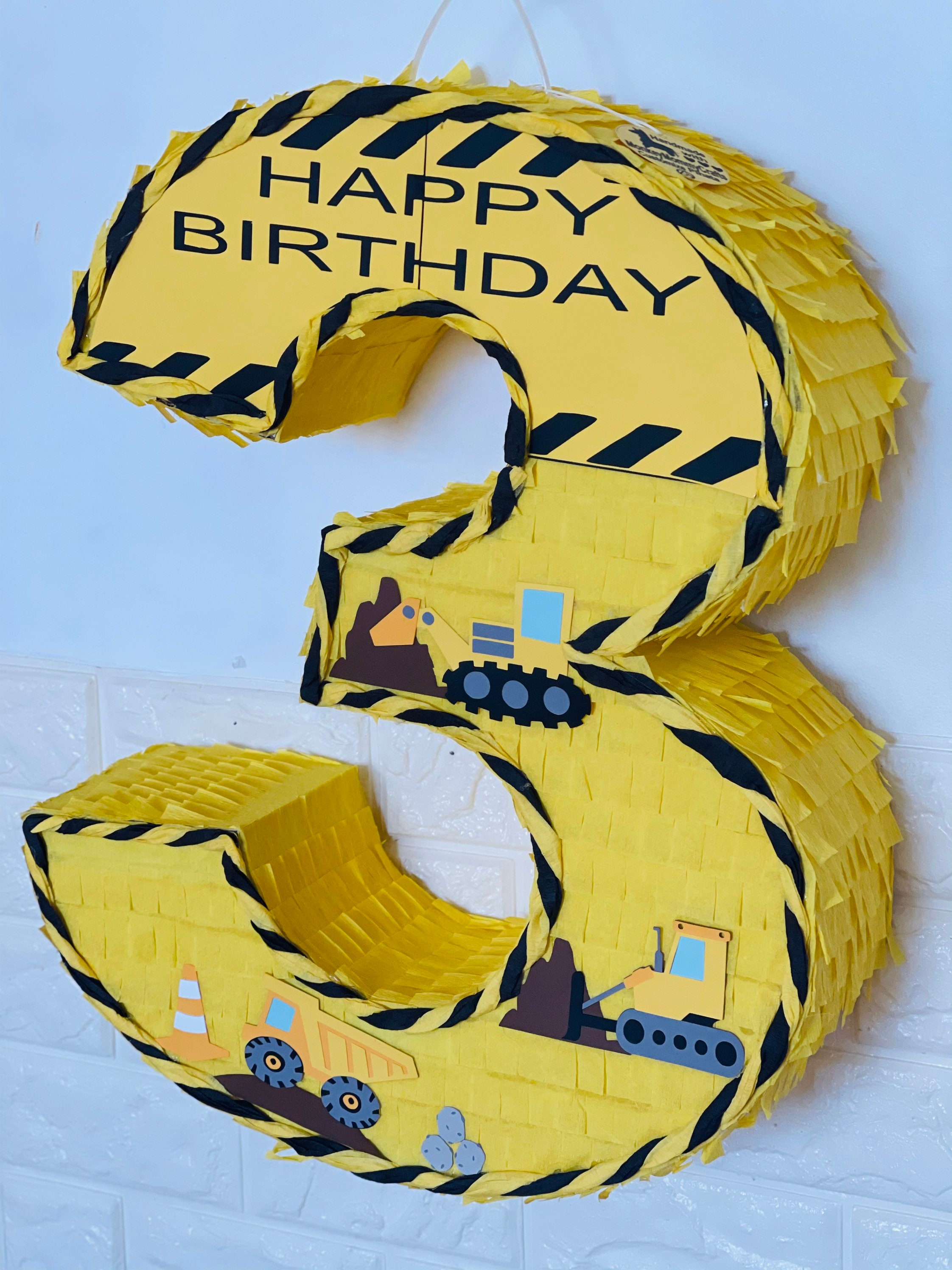 Any Number Construction Theme Pinata Excavator Pinata Number - Etsy