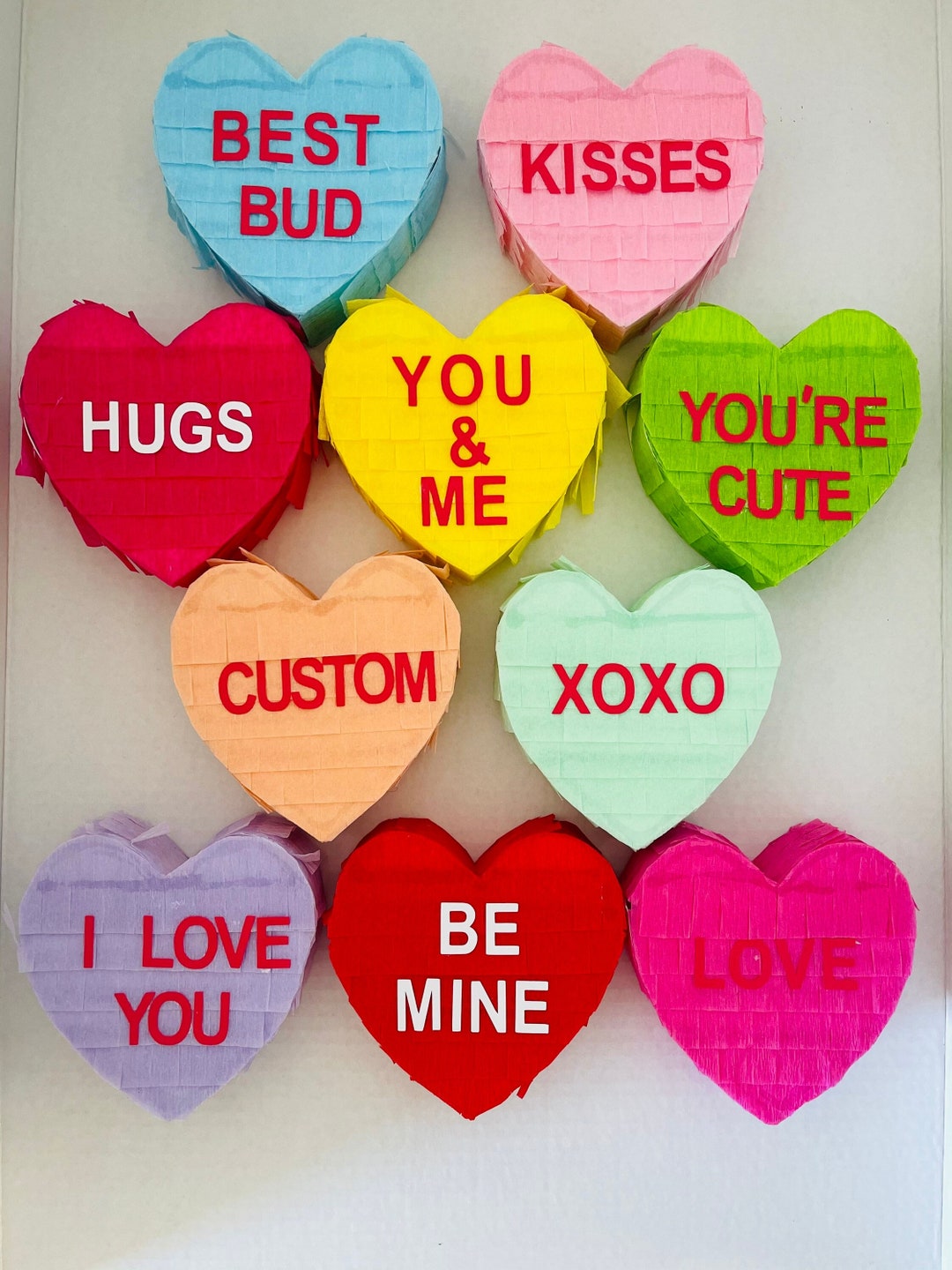 Personalized Mini Heart Pinata, Heart Mini Pinata, Valentine Heart Mini ...