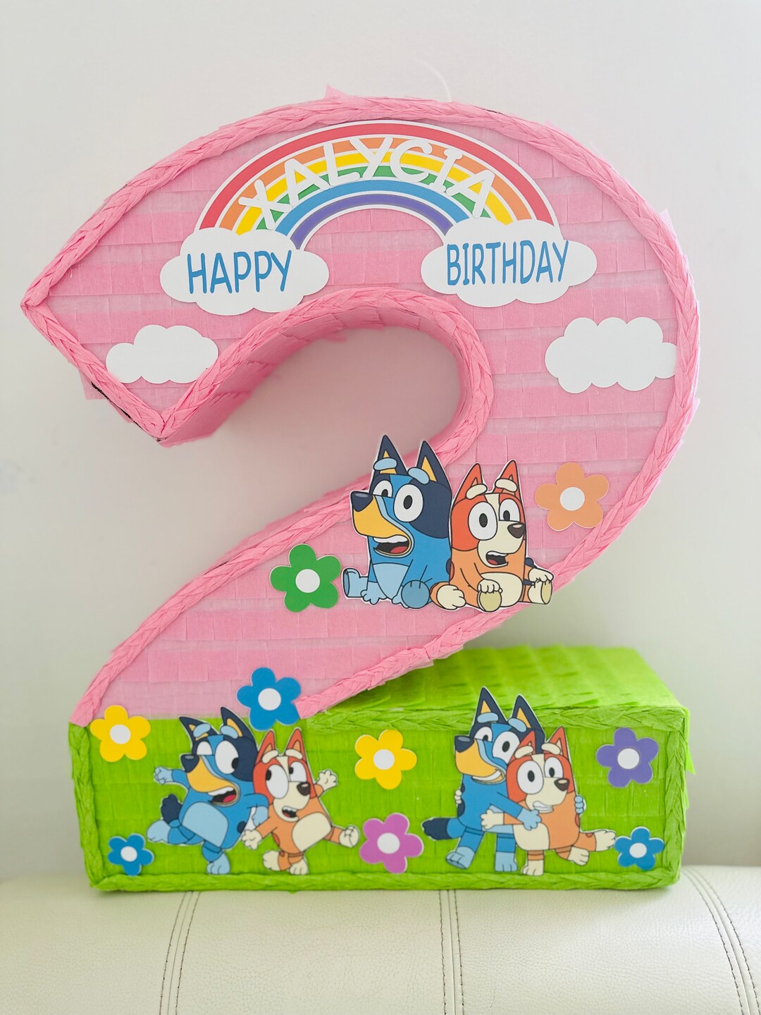 Blue Character Pinata, Custom Number Pinata & Personalized Number Name ...