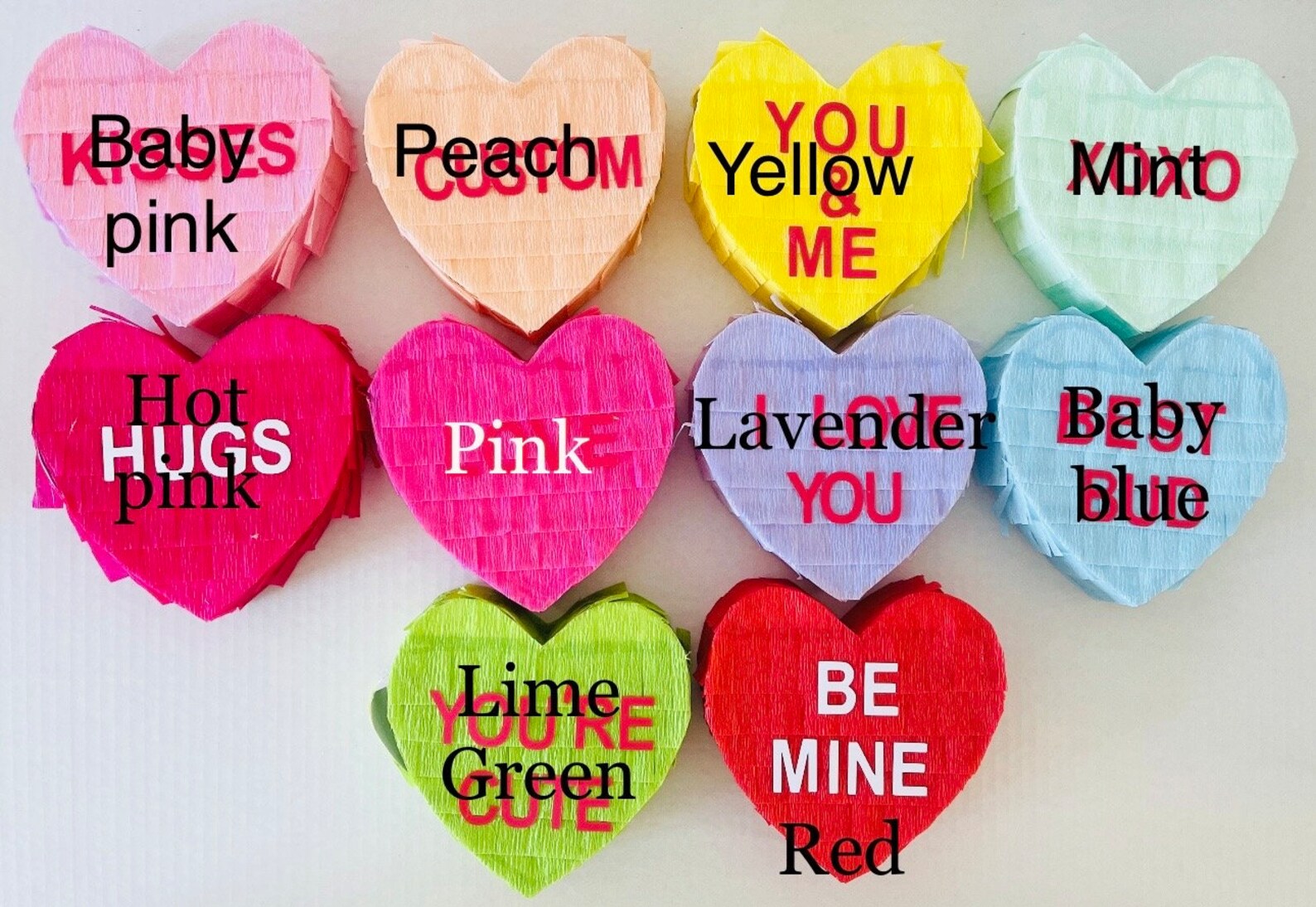Personalized Mini Heart Pinata, Heart Mini Pinata, Valentine Heart Mini ...