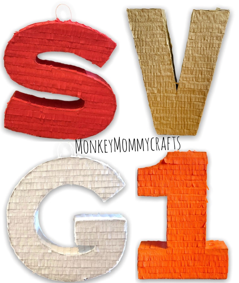 Letter & Number Alphabet Pinata Table Letter Decor Custom - Etsy