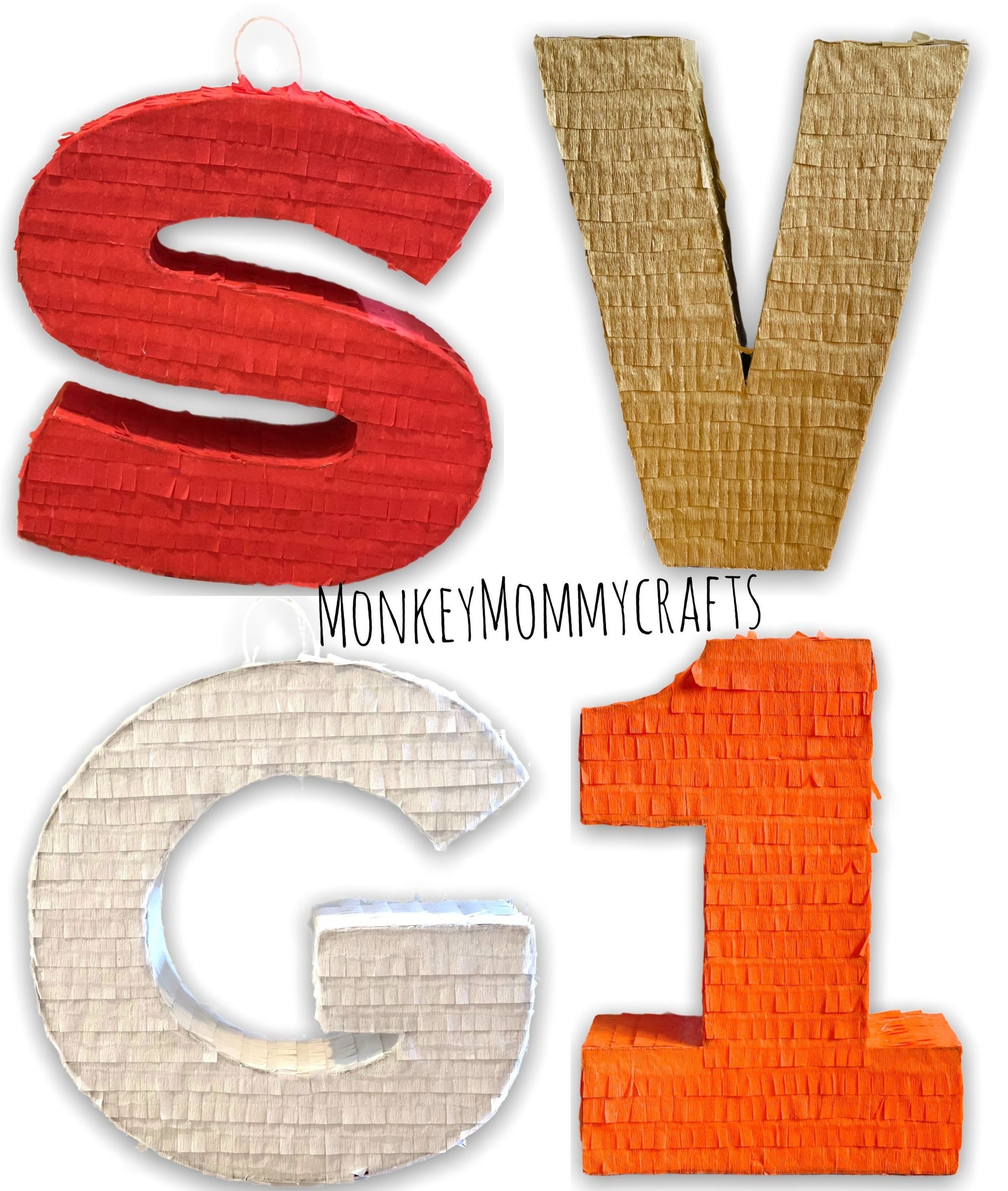 Number 2 Pinata Table Letter Decor Custom Letter Numbers - Etsy