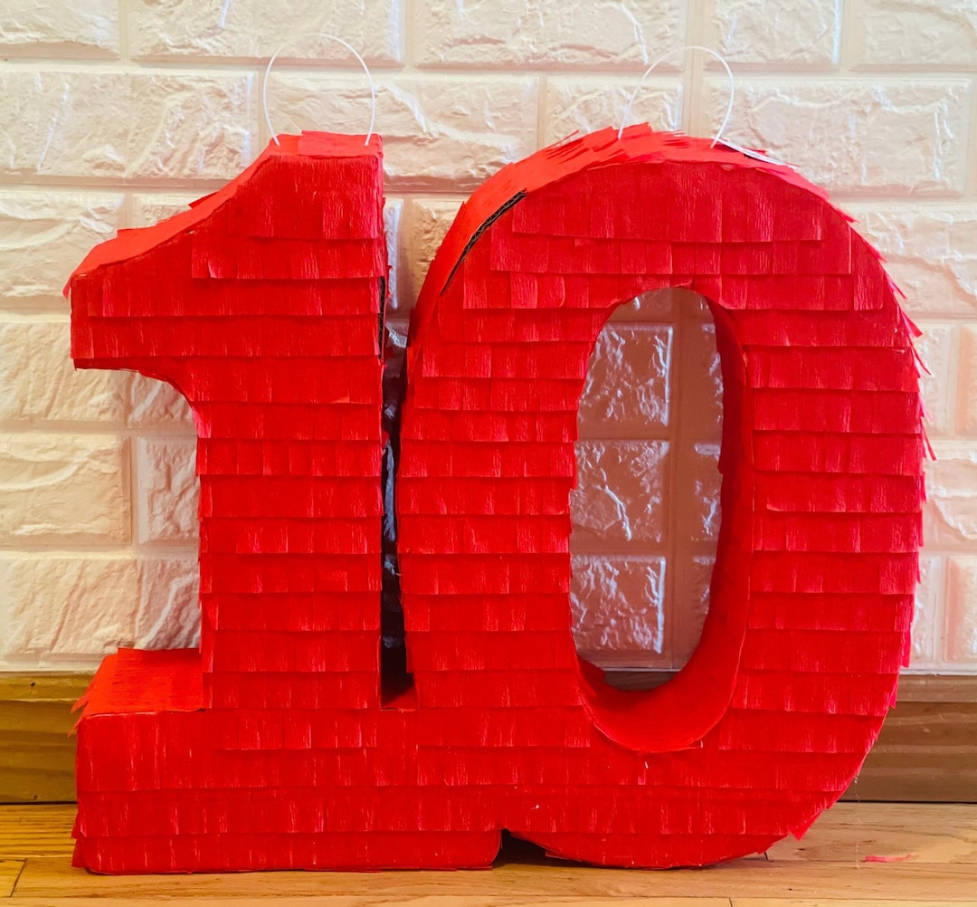 Number 10 Pinata Double Digits Pinata Double Number Pinata - Etsy