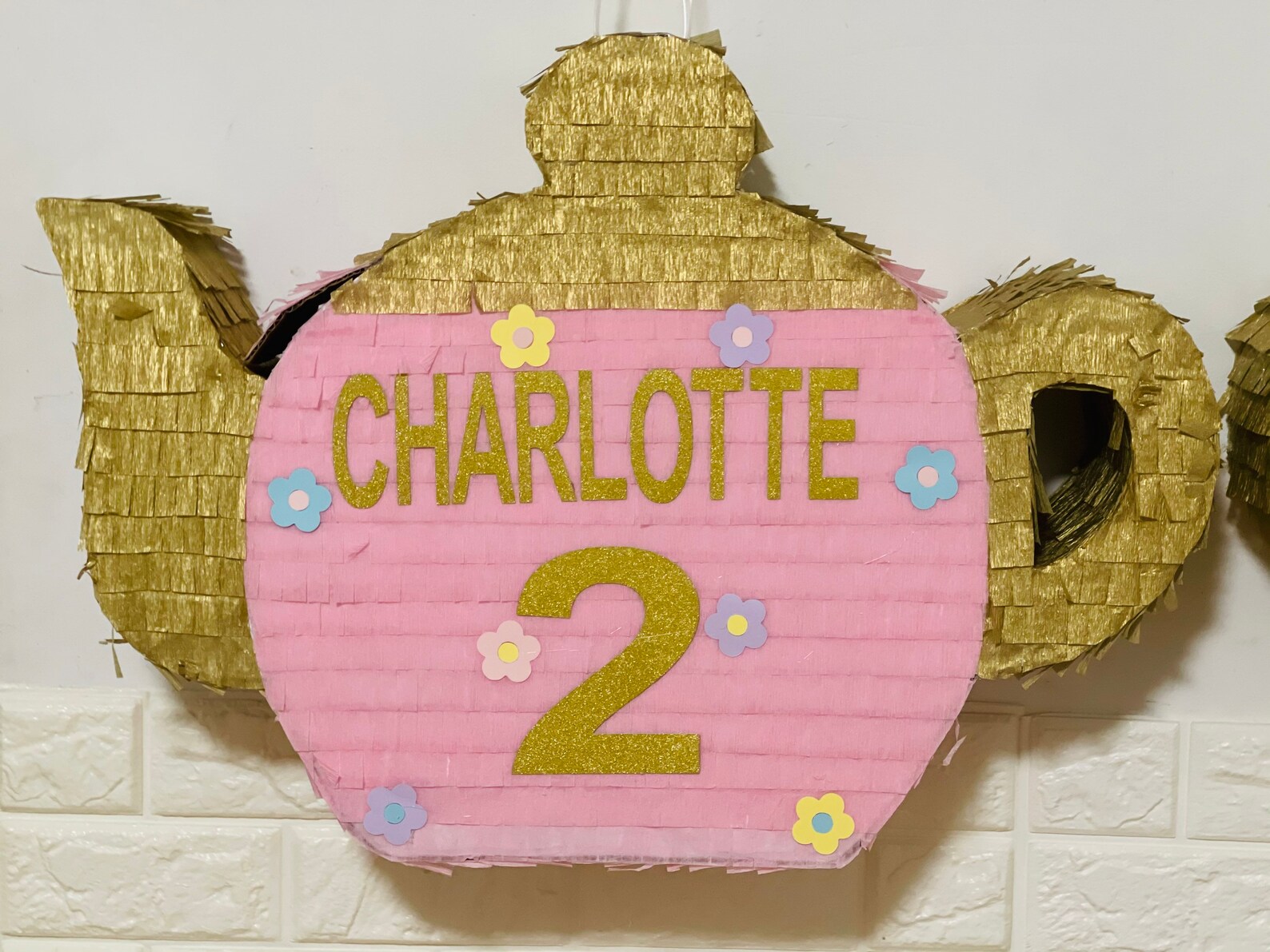 Tea Pot Pinata Birthday Pinata Custom Name and Number - Etsy