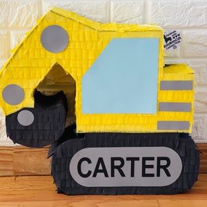 Excavator Construction Pinata, Construction Birthday Theme Pinata - Etsy