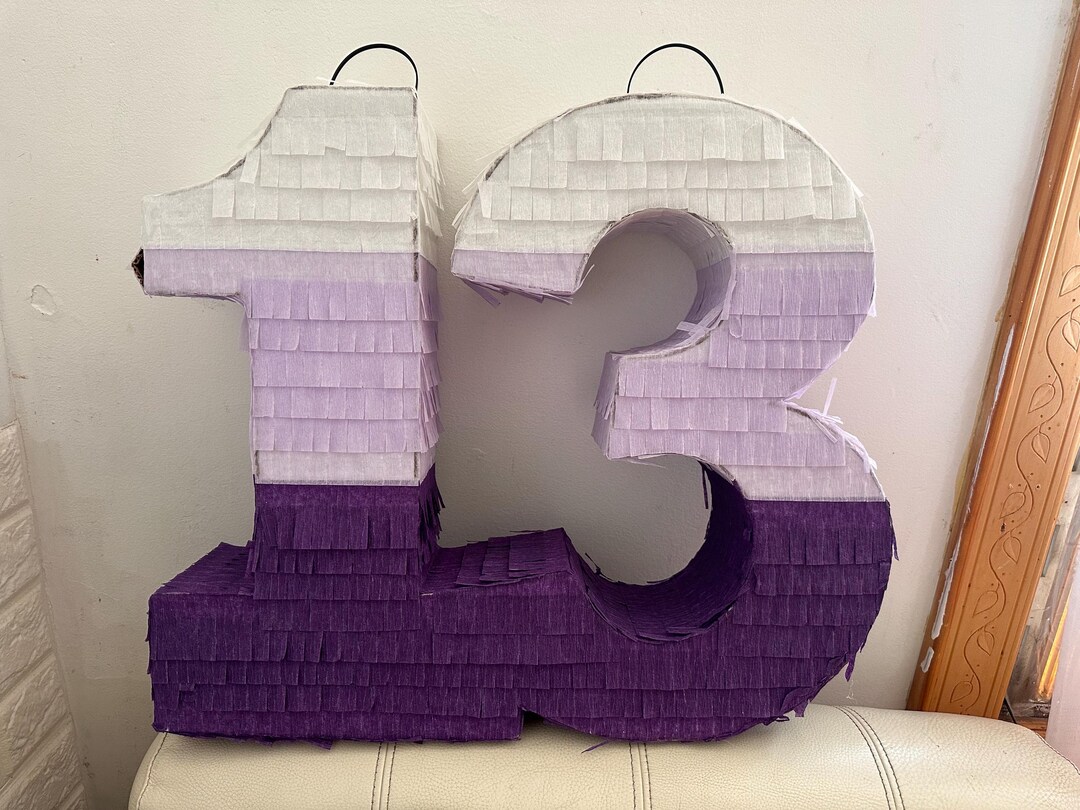 Double Digits Pinata, Double Number Pinata, Number Pinata, 3 Colors ...