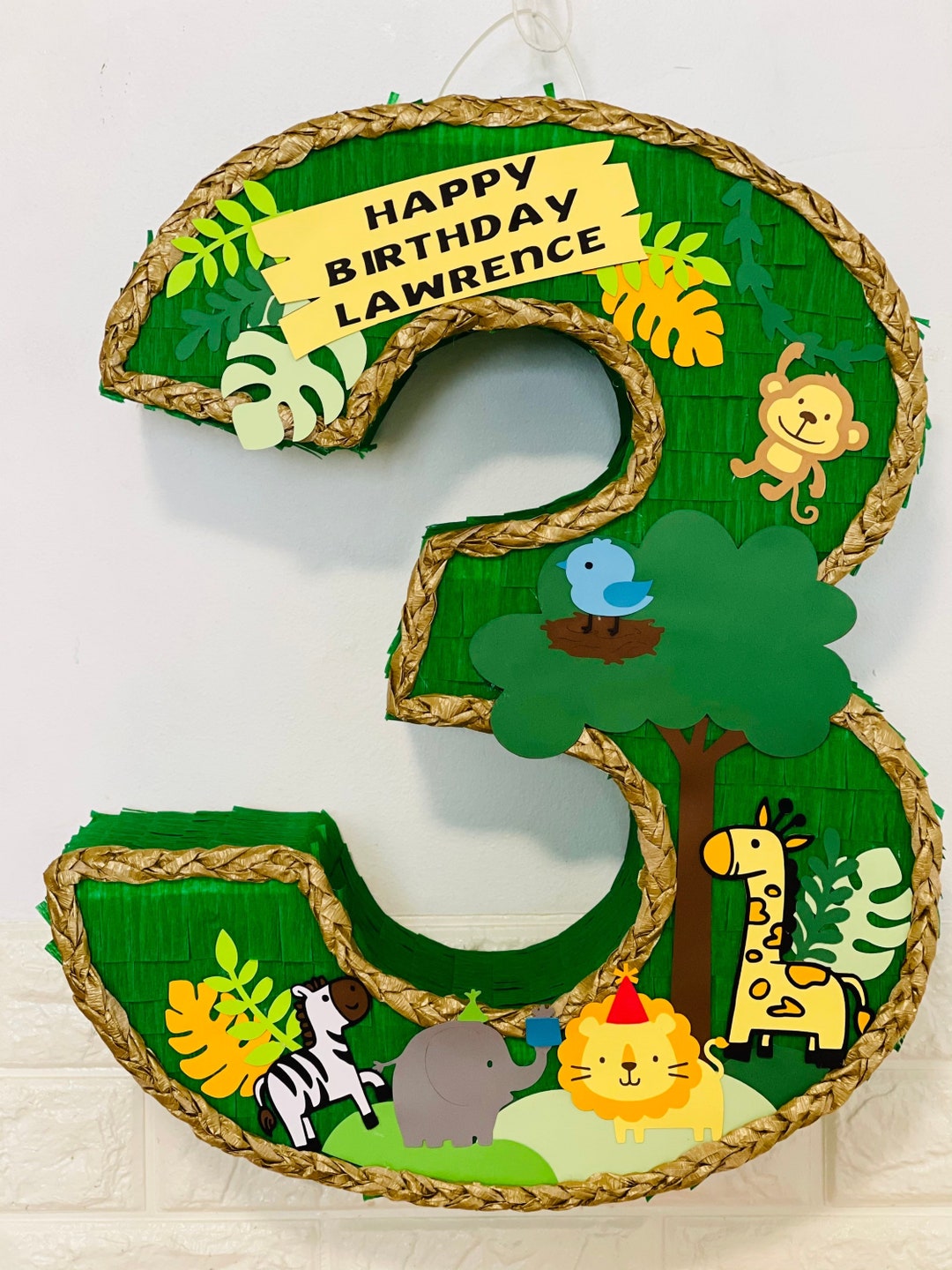Any Number Safari Jungle Wild Animals Pinata, Custom Number Pinata ...