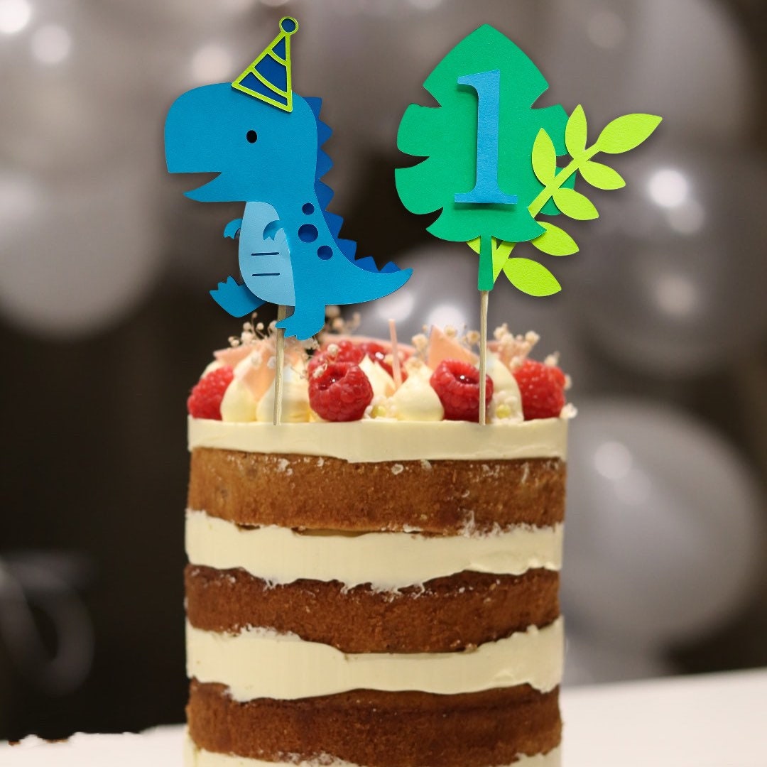 Dinosaur Cake Topper Custom Age | Etsy