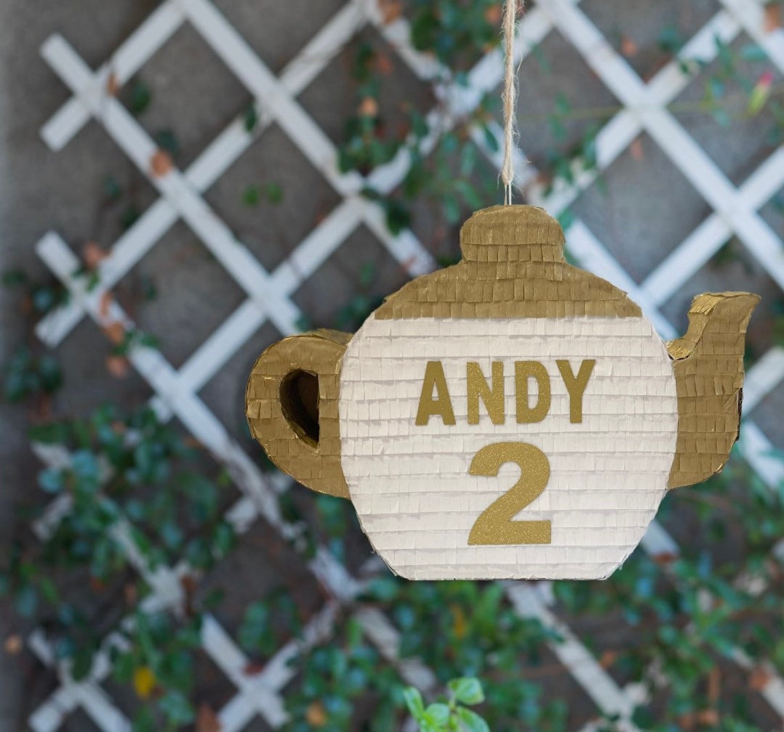 Tea Pot Pinata Birthday Pinata Custom Name and Number - Etsy
