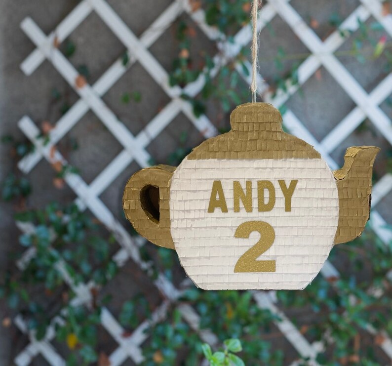 Tea Pot Pinata Birthday Pinata Custom Name and Number - Etsy