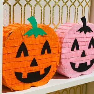 Mini Pumpkin Pinata, Mini Halloween Piñata, Mini Piñata, Jack O Lantern ...