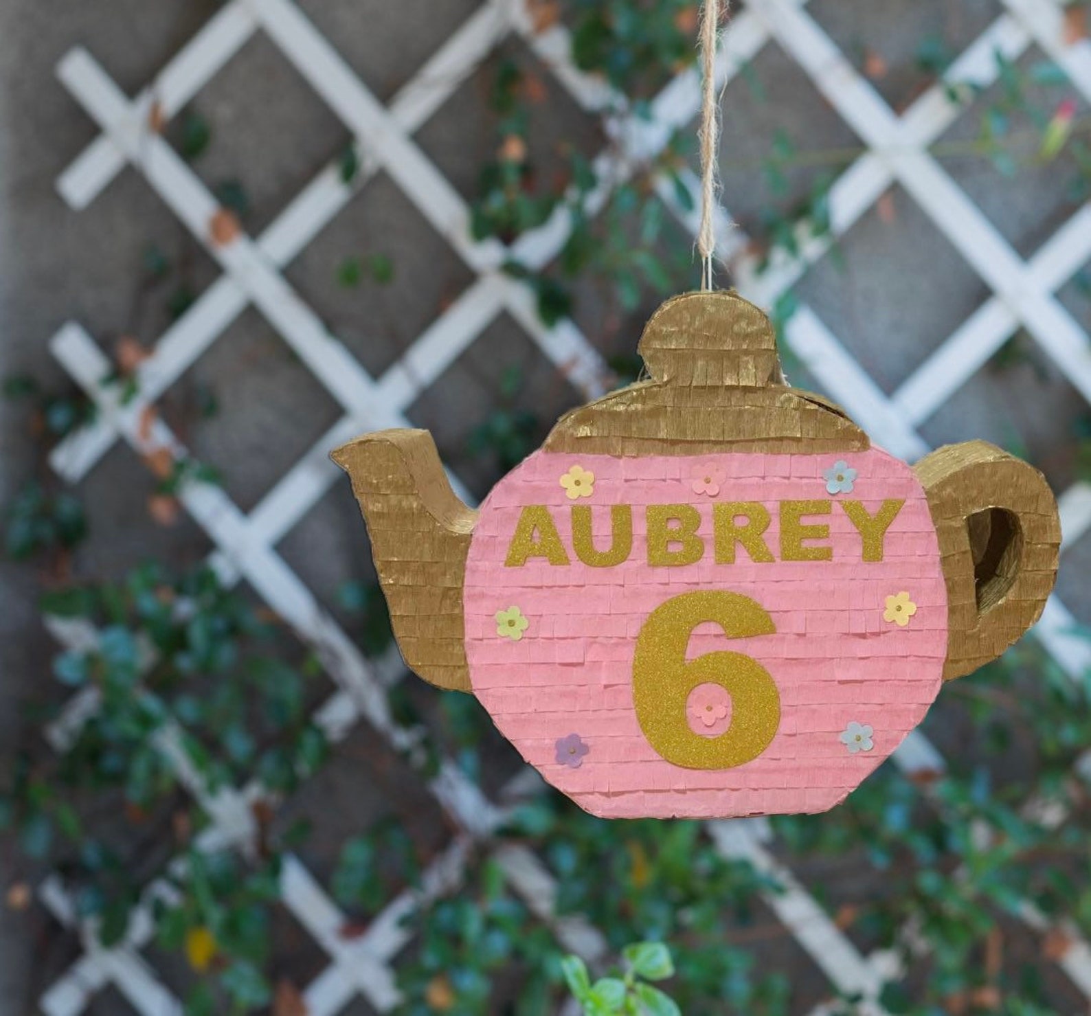 Tea Pot Pinata Birthday Pinata Custom Name and Number | Etsy