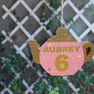 Tea Pot Pinata Birthday Pinata Custom Name and Number - Etsy