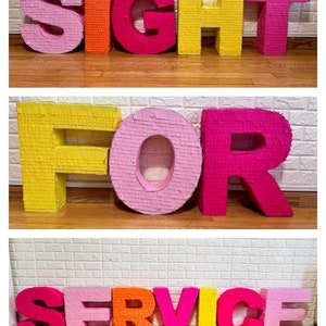 Letter Number Alphabet Pinata, Table Letter Decor, Custom Letter ...