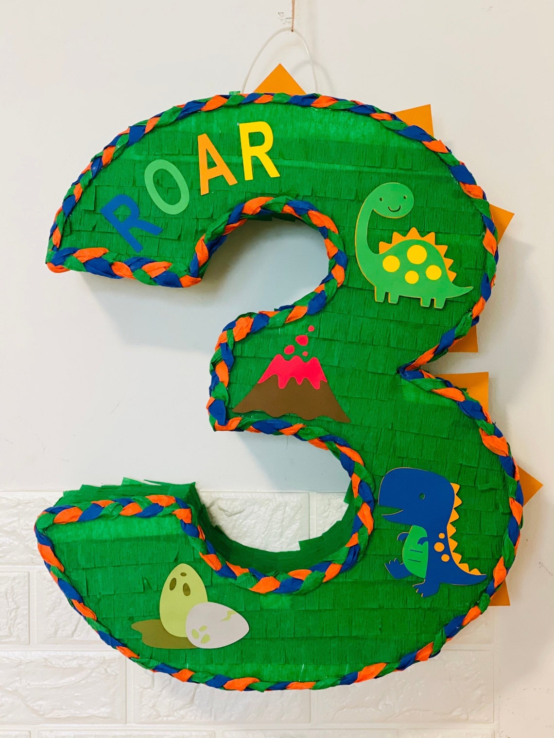 Any Number Dinosaur Pinata Custom Number Pinata & - Etsy