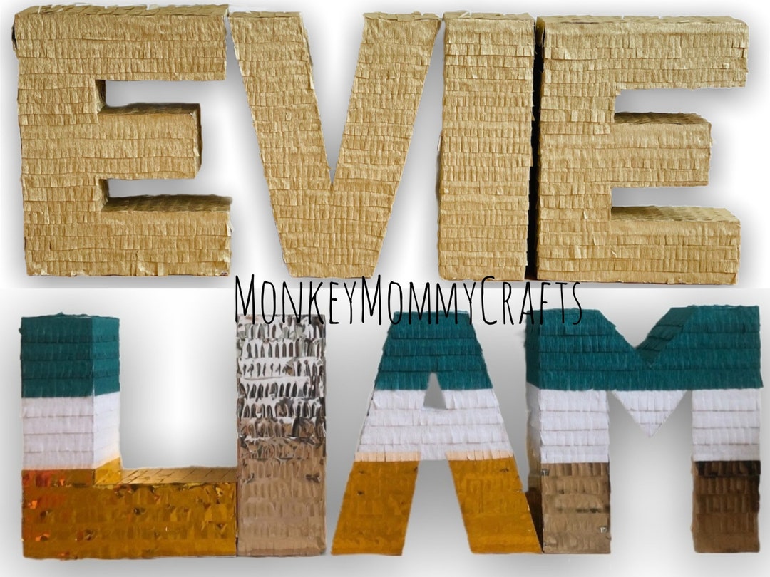 Letter Number Alphabet Pinata Table Letter Decor Custom - Etsy