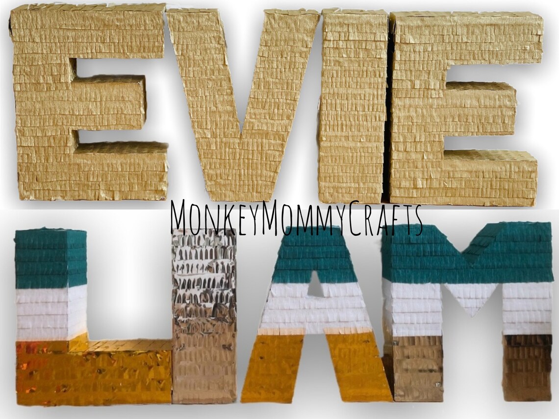 Letter Number Alphabet Pinata Table Letter Decor Custom - Etsy