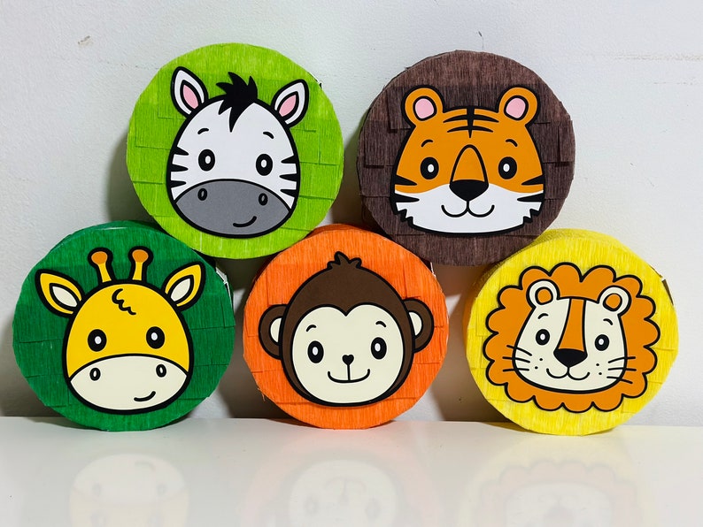 Safari Jungle Wild Animals Mini Piñata Tiger Mini Piñata - Etsy