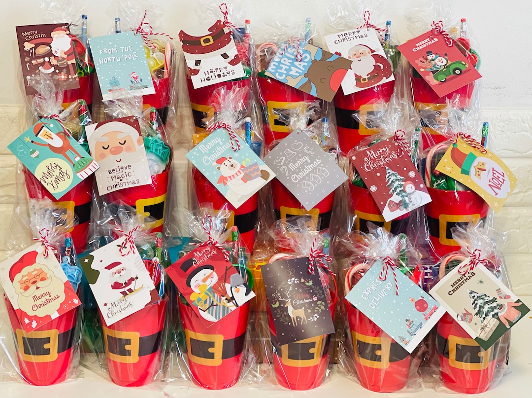 Ready to Ship Filled Christmas Goodie Bags, Mini Christmas Basket, Kids ...