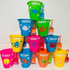 Bucket Pail and Shovel, Personalized Beach Bucket and Shovel, Beach ...
