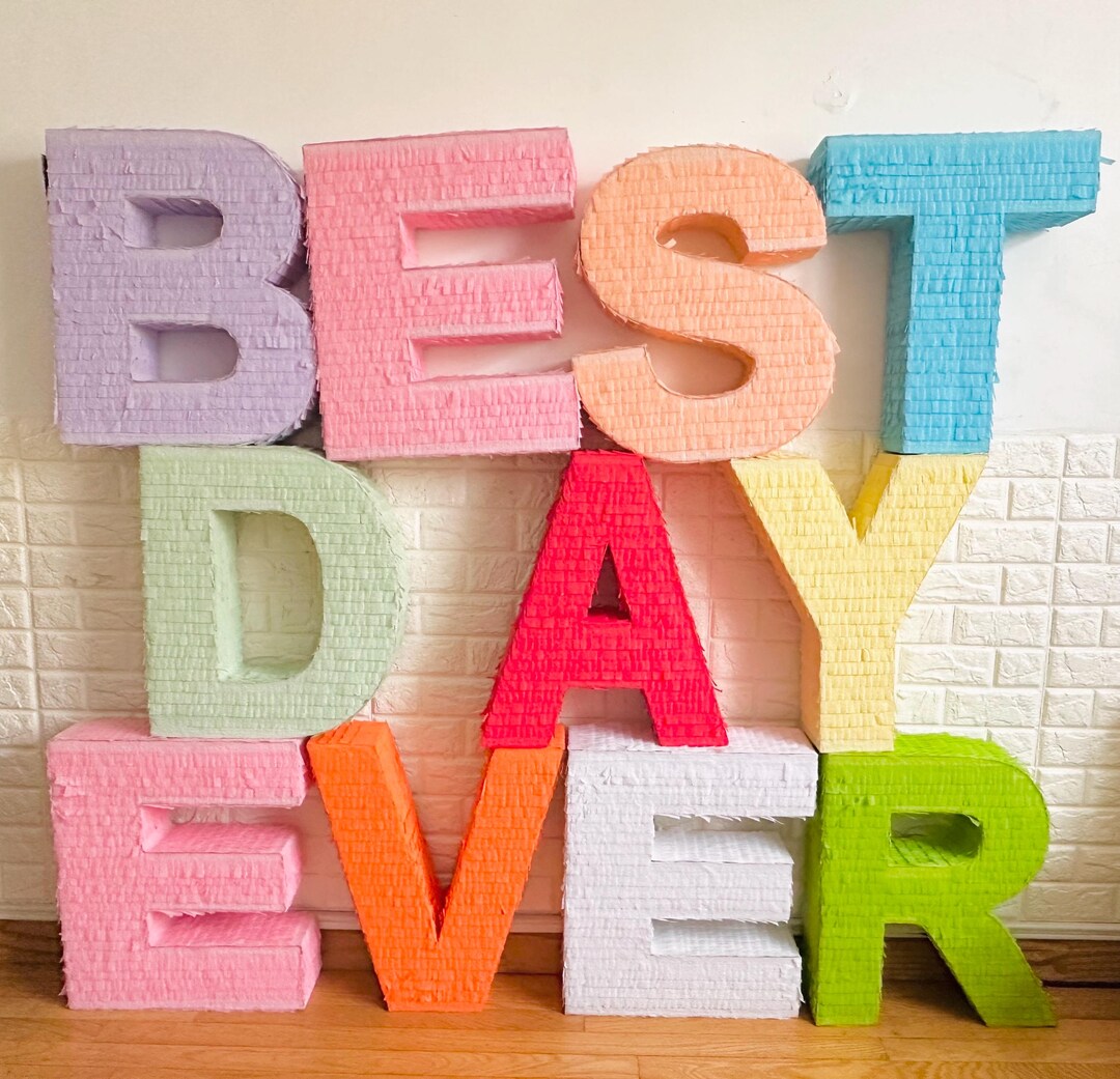 Letter Number Alphabet Pinata, Table Letter Decor, Custom Letter ...